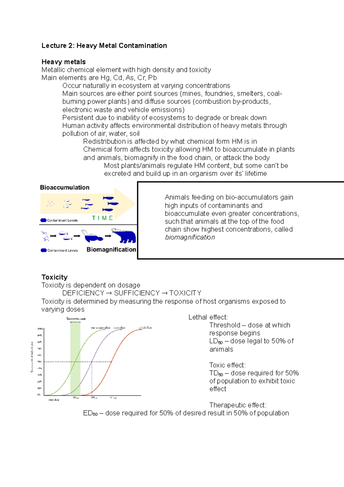 Lecture 2 - Heavy Metal Contamination - Lecture 2: Heavy Metal ...