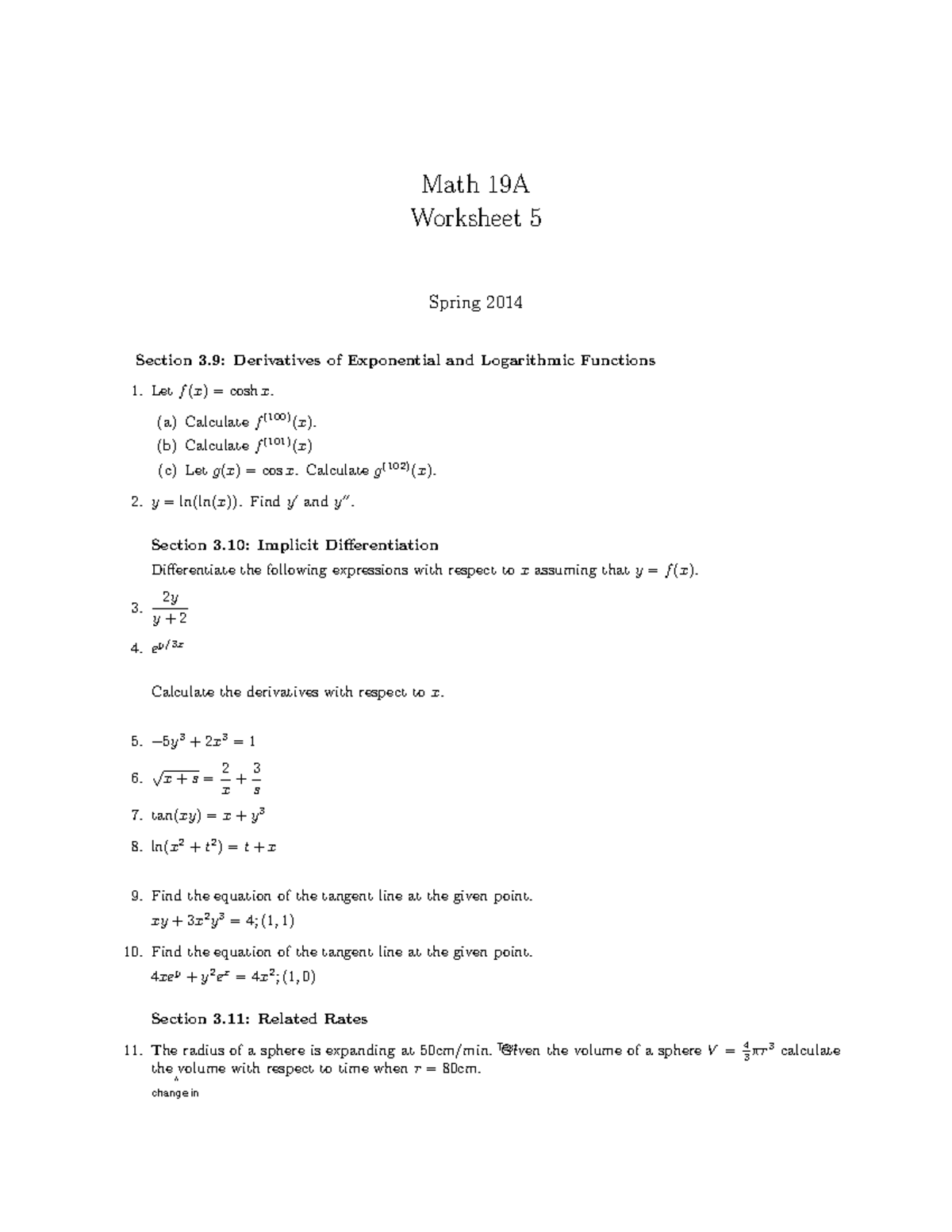 Week5worksheet-1 - wk5 - Math 19A Worksheet 5 Spring 2014 Section 3 ...