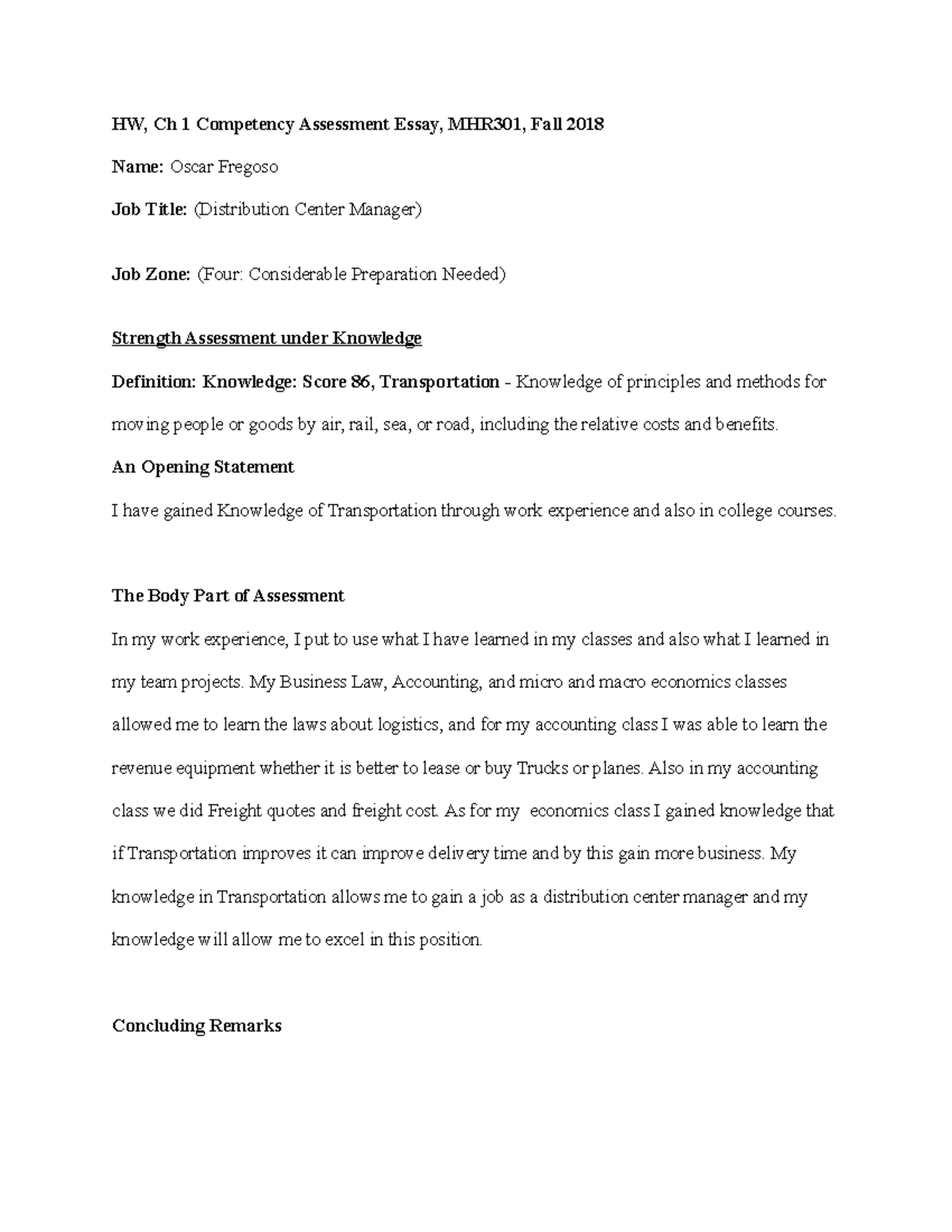 HW Template F18 - how to do a hw assignment - HW, Ch 1 Competency ...