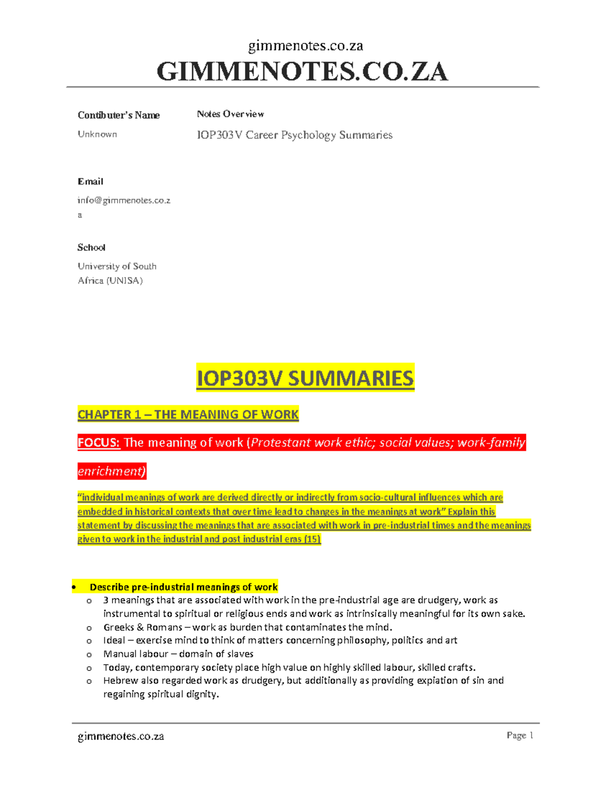 IOP3703-Summaries - IOP3703 Summary - GIMMENOTES.CO Notes Overview ...