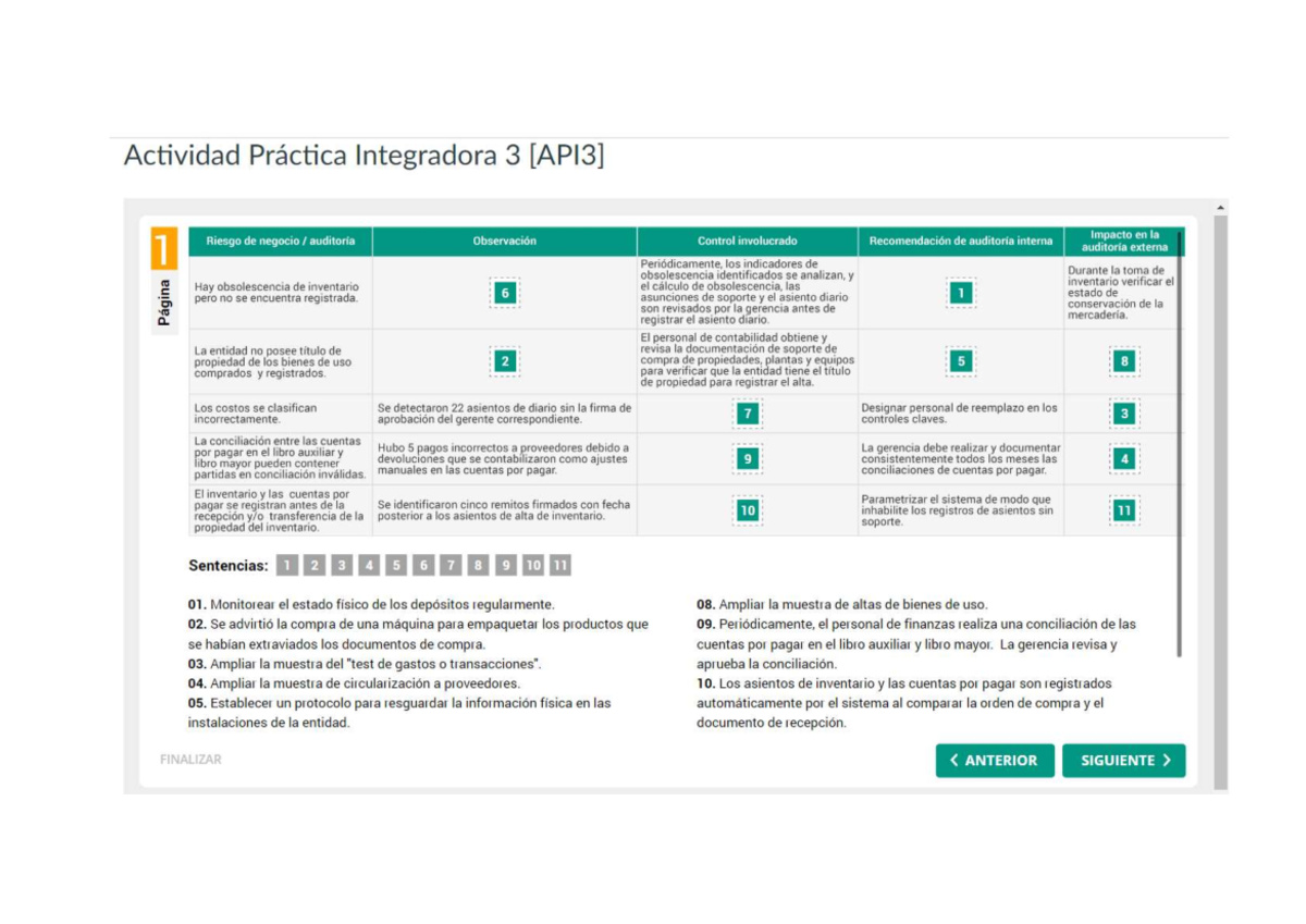 API 3 - Auditoria 2 - Segundo Semestre 2022 - Auditoria II - Studocu