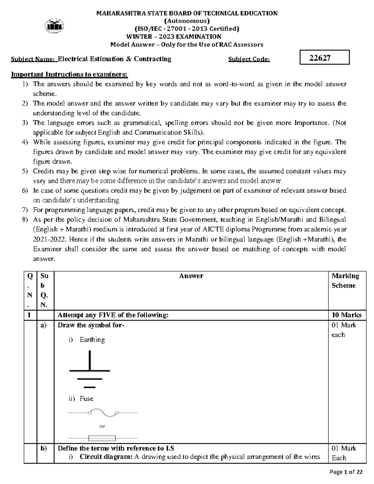 22627 - (Autonomous) (ISO/IEC - 27001 - 2013 Certified) WINTER – 2023 EXAMINATION Model Answer ...