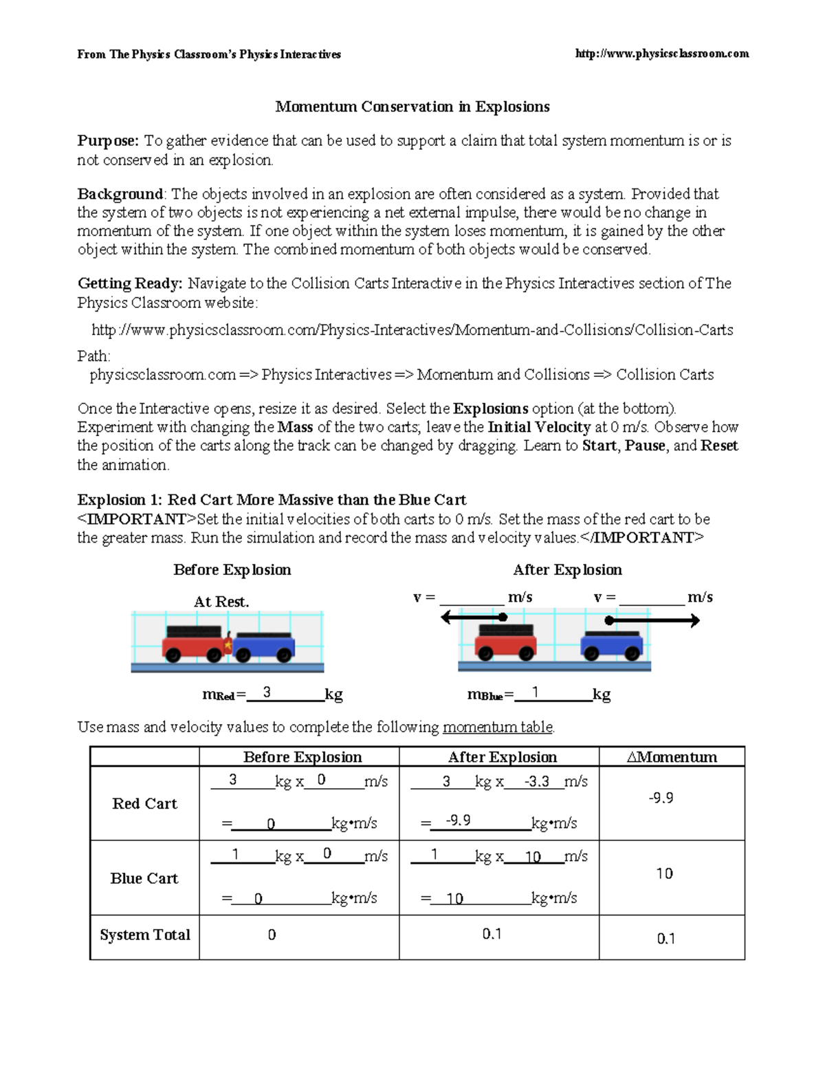 Eliza Ratskoff - Explosions - From The Physics Classroom’s Physics ...