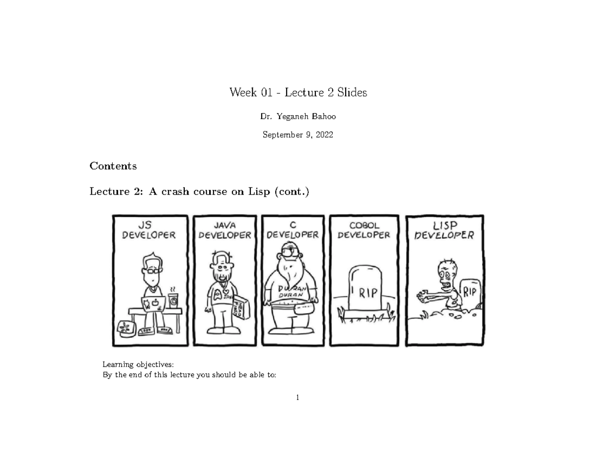 Week01 2 Lecture Notes Week 01 Lecture 2 Slides Dr Yeganeh Bahoo September 9 2022