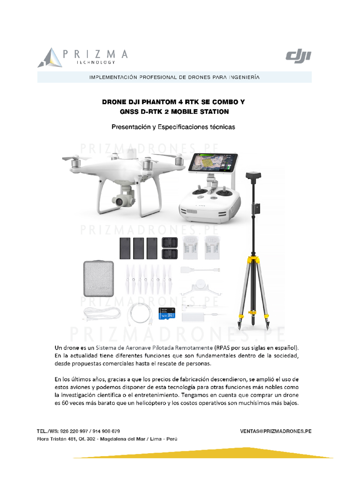 Anexo 2-Drone-Phantom 4 RTK-SE-Combo-Mobile Station - Geomatica - Studocu
