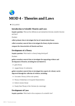 Module 3 - Scientific Models - Module 3 - Scientific Models What is a ...