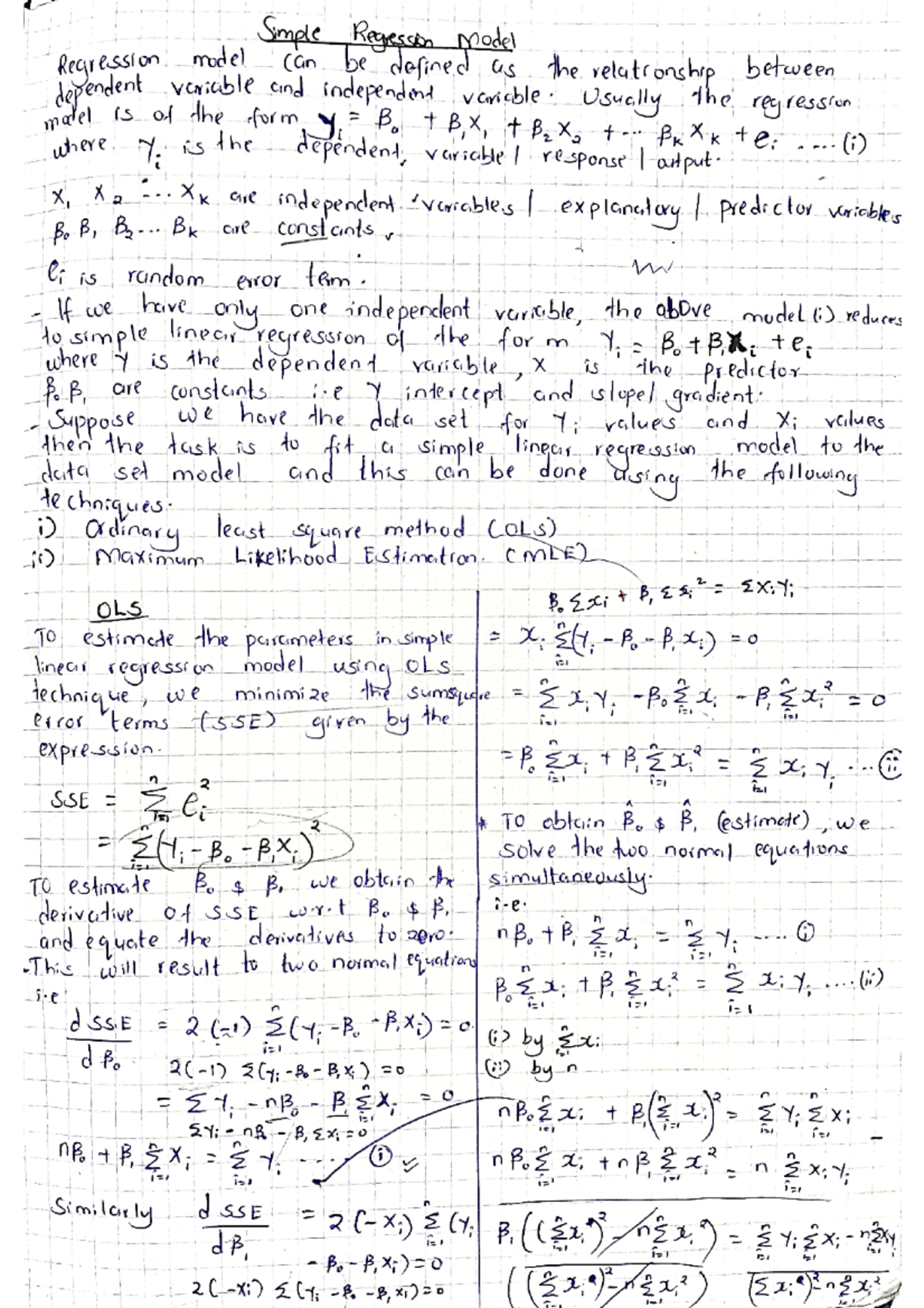 Regression Modelling - Studocu