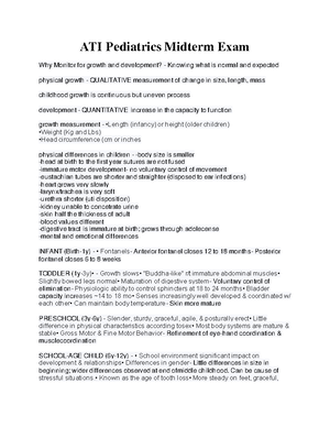 ATI Pediatrics HESI 2024 - ATI Pediatrics HESI 202 4 A 6-month-old ...