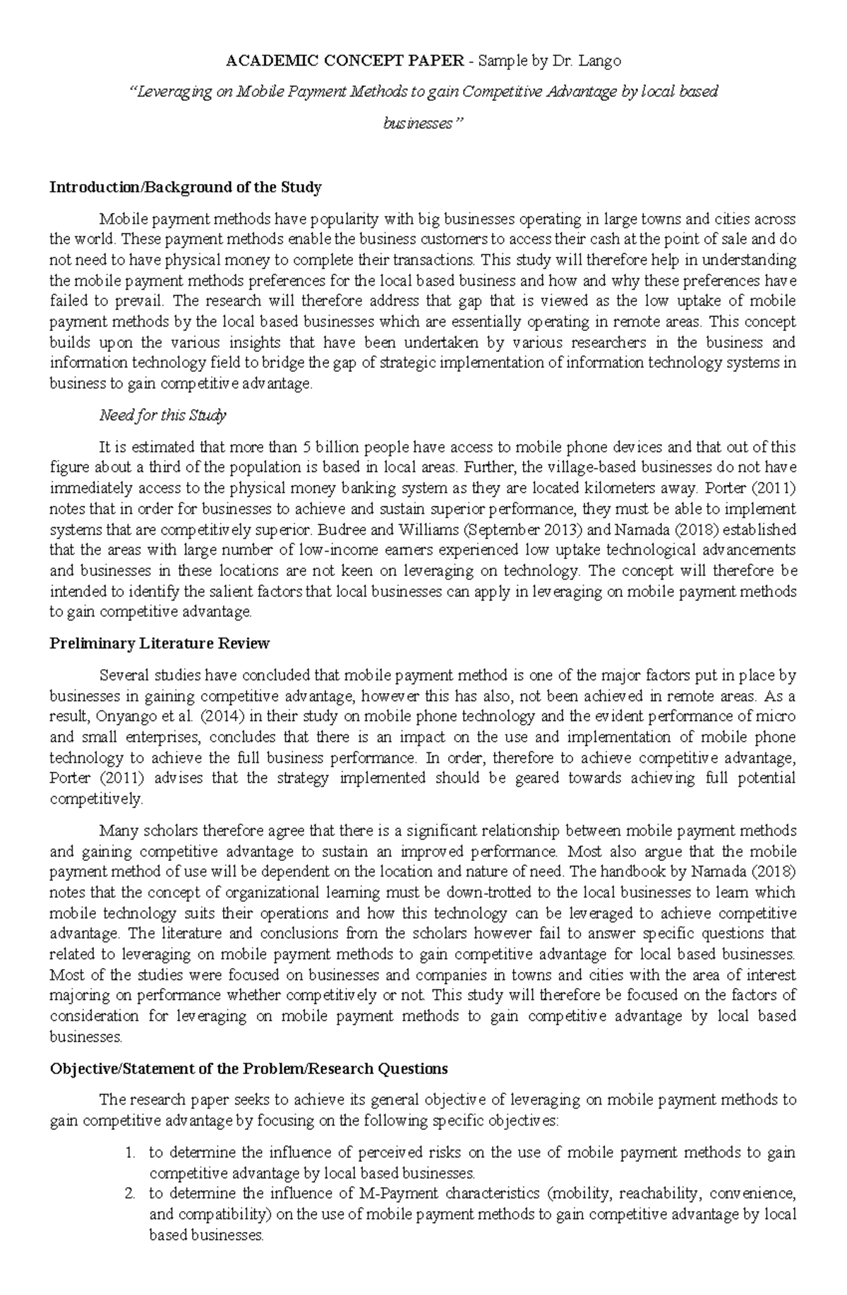 Academic-Concept-Paper sample-paper-by-Dr-Lango - ACADEMIC CONCEPT ...