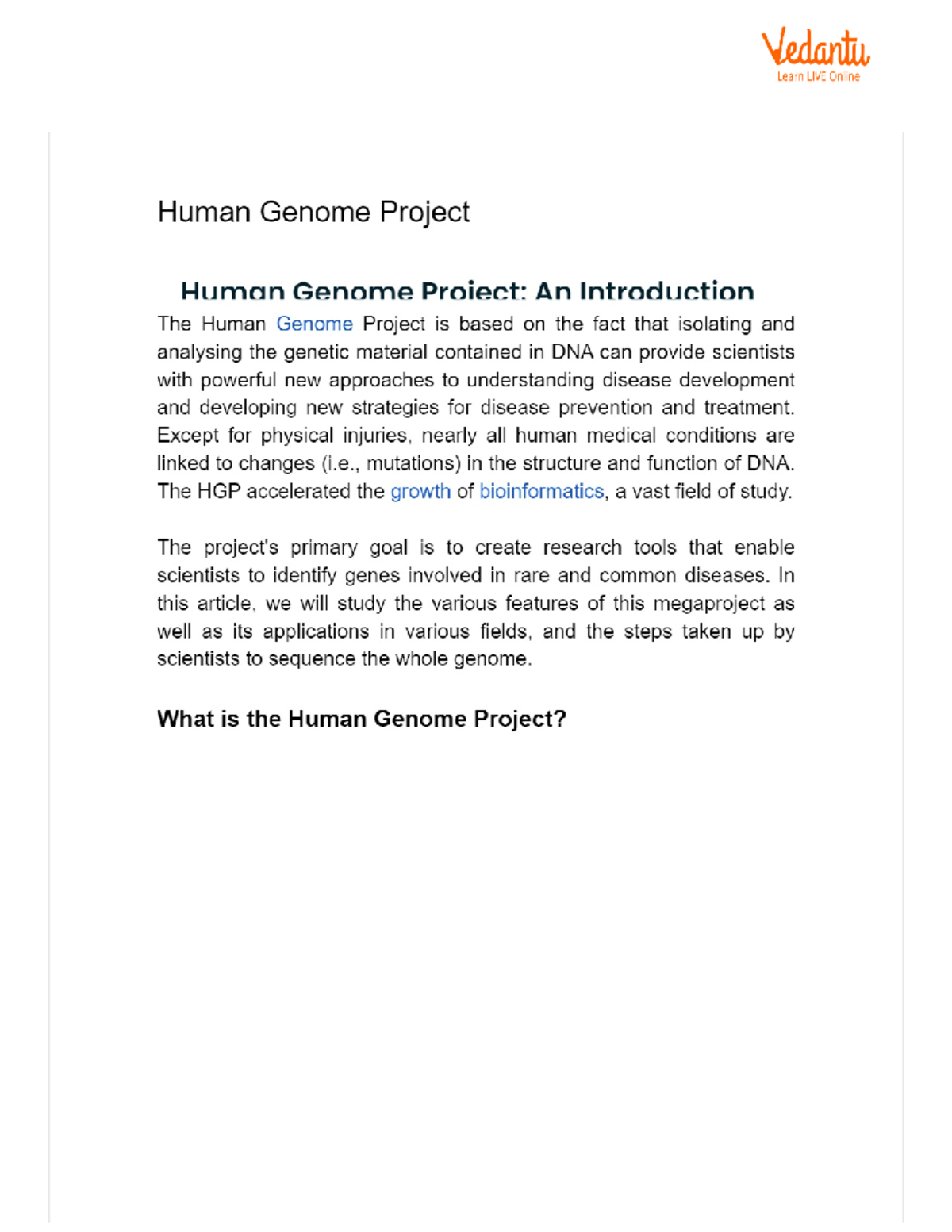 Human Genome Project - notes - Introductory Biology - Studocu