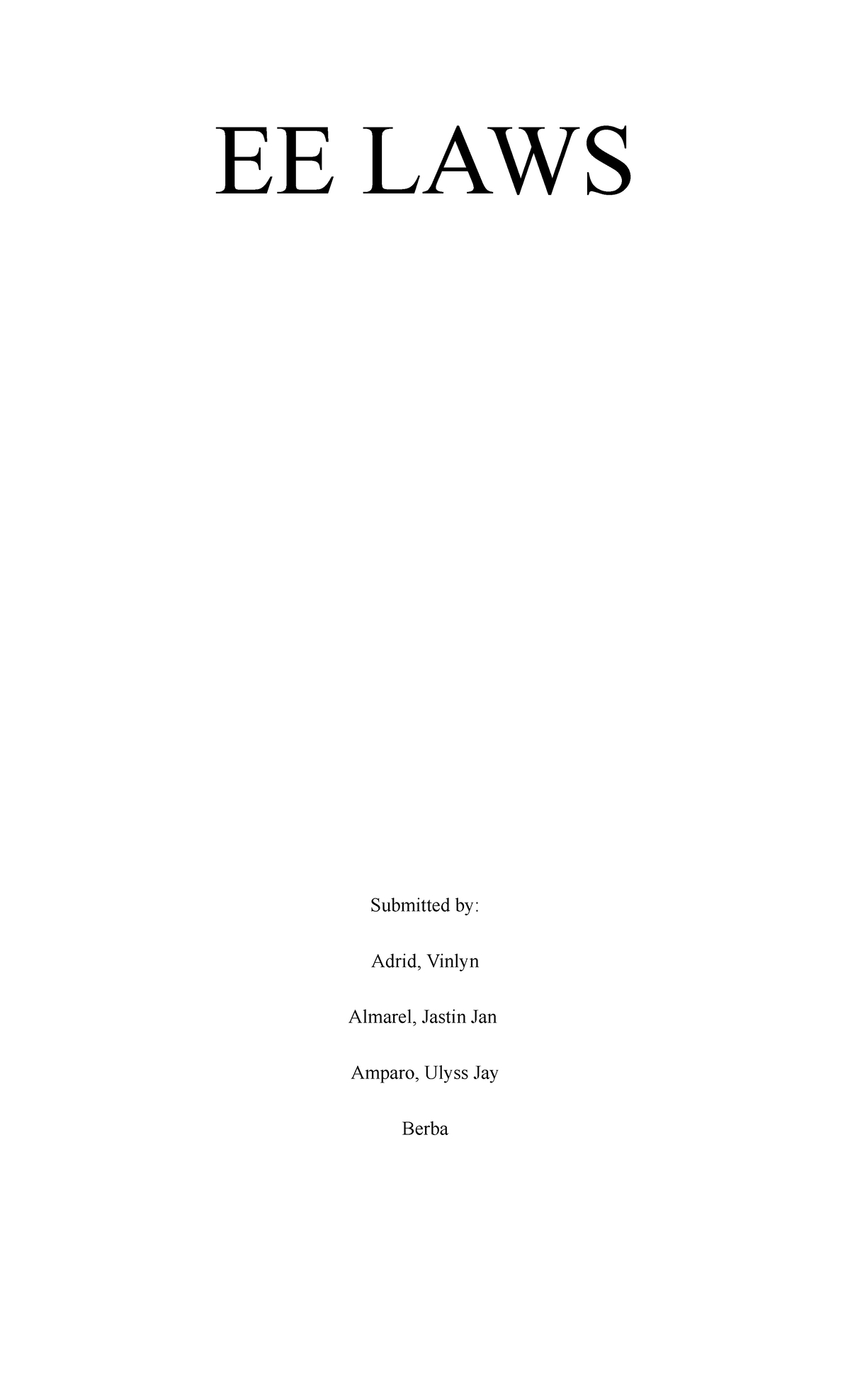 EE LAWS summarysdasdadadadadadadwe1q2412 1eqw qeaewa - EE LAWS ...