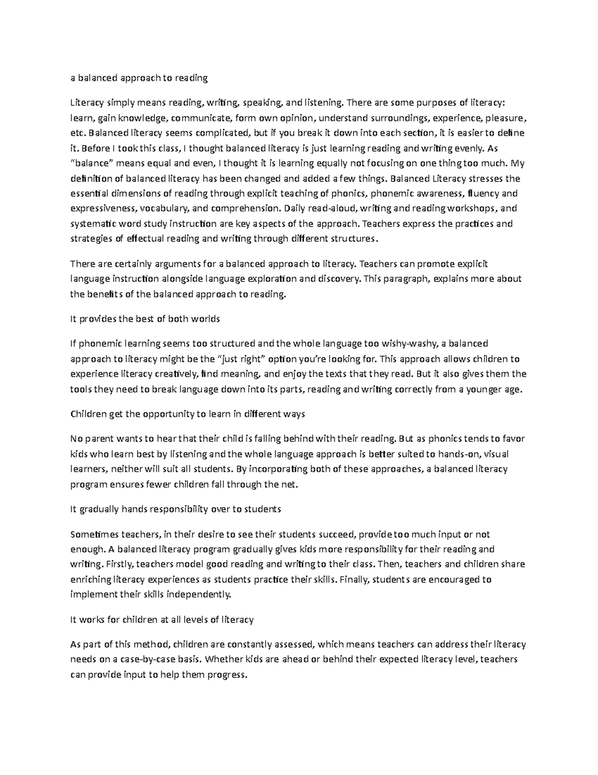 Balance Literacy -WPS Office - a balanced approach to reading Literacy ...