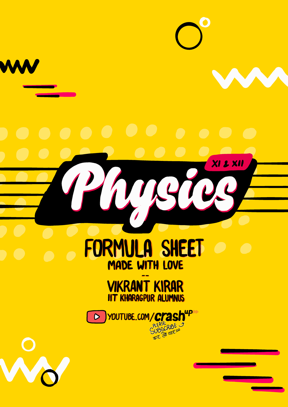 Crash Up Physics Formula Sheet - ww WM XI XII Physics FORMULA SHEET ...