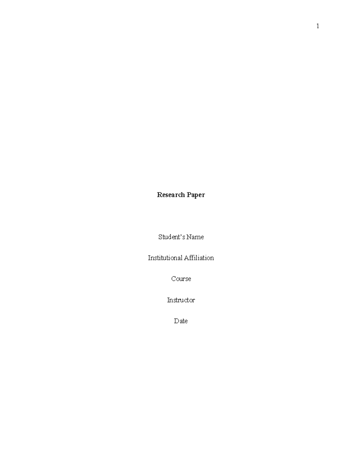 Research Paper - Grade: A+ - Research Paper Student’s Name ...