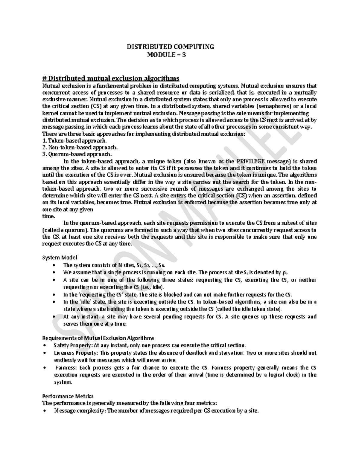 DC M3 - DC Module 3 - DISTRIBUTED COMPUTING MODULE – 3 # Distributed ...