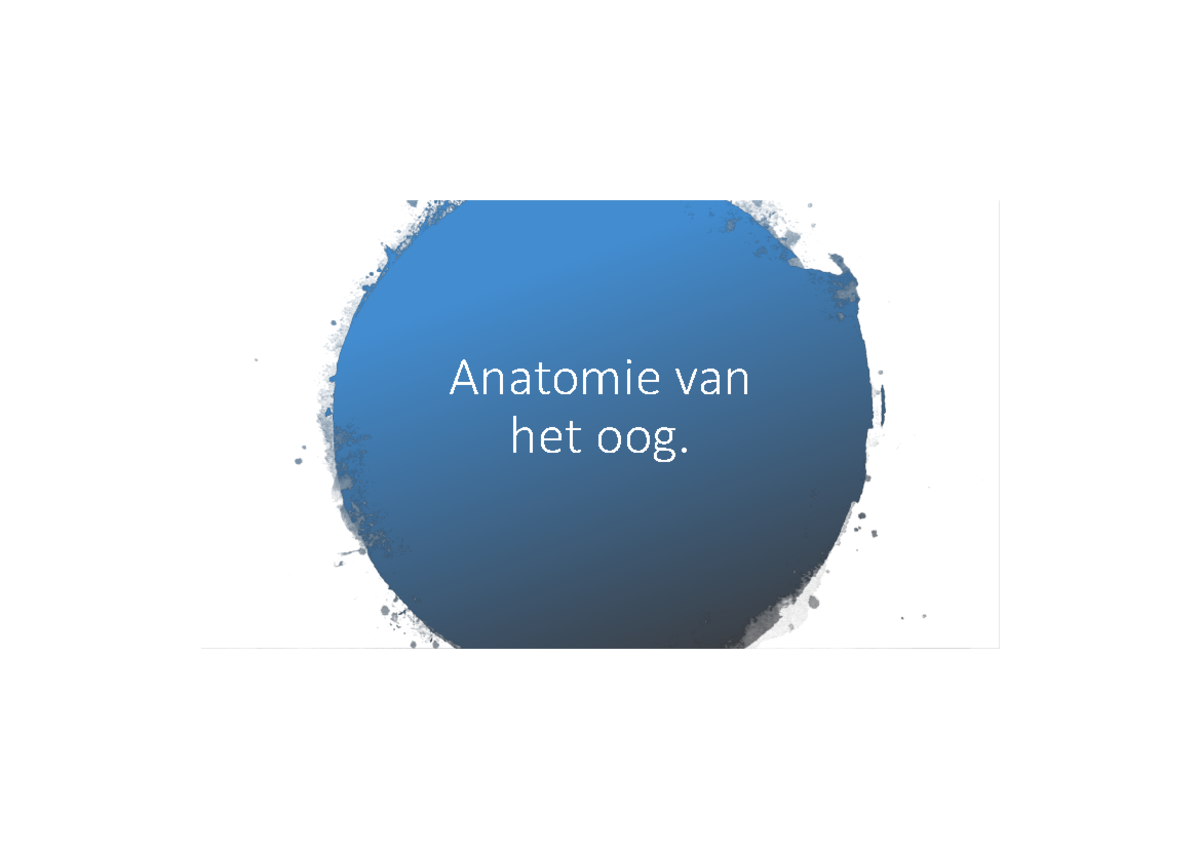 Anatomie Oog en afwijkingen - Anatomie van het oog. Orbita –oogkas ...