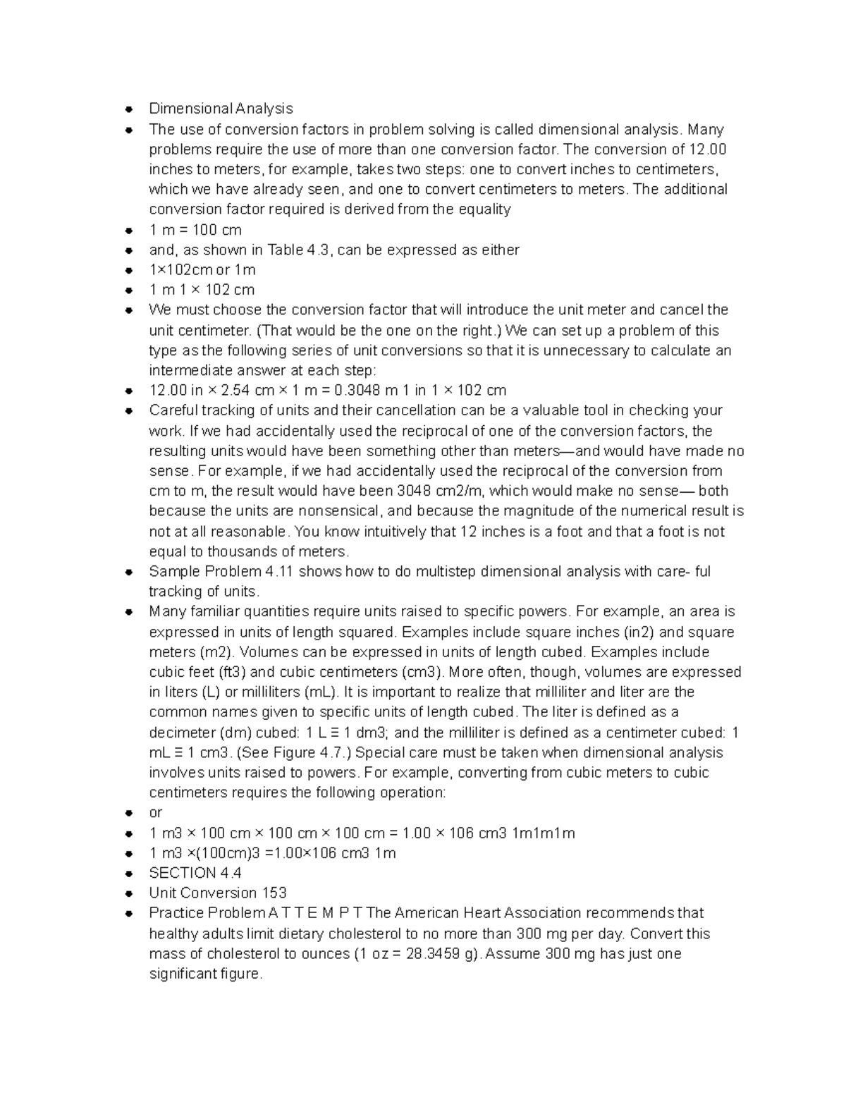 Chem Dimensional Analysis - Dimensional Analysis The use of conversion ...