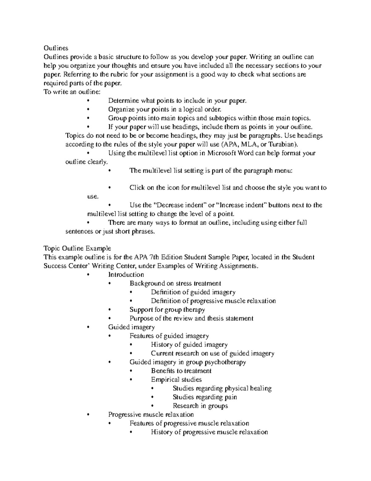 Writing-an-outline - Lol - Outlines Outlines provide a basic structure ...