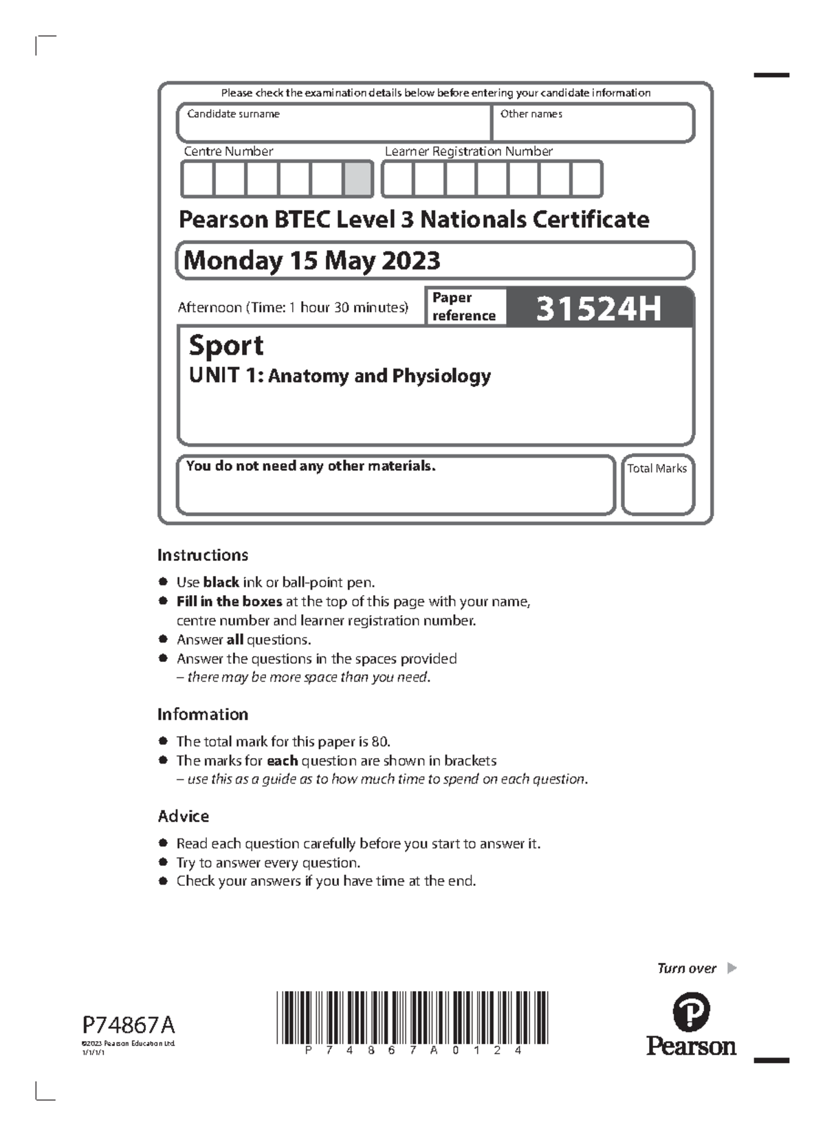 Question paper June 2023 edited - P74867A0124 Turn over P74867A©2023 ...