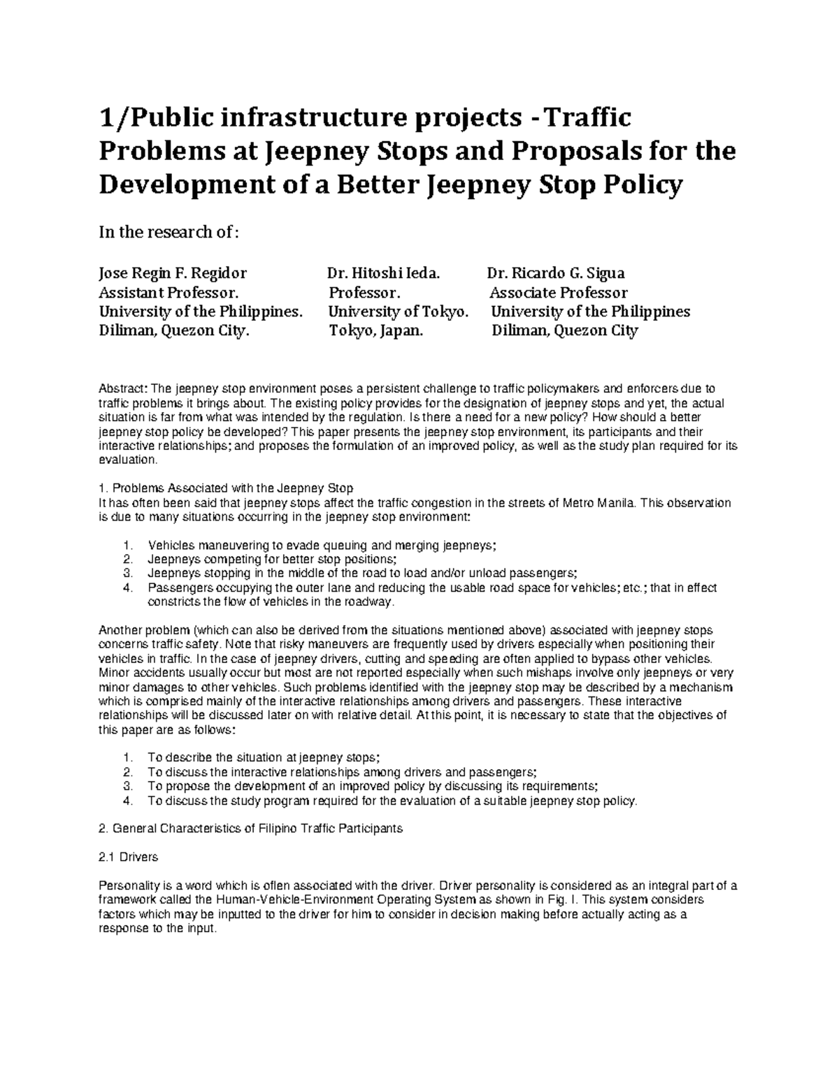 Assignment 2 person - Research material - 1/Public infrastructure ...