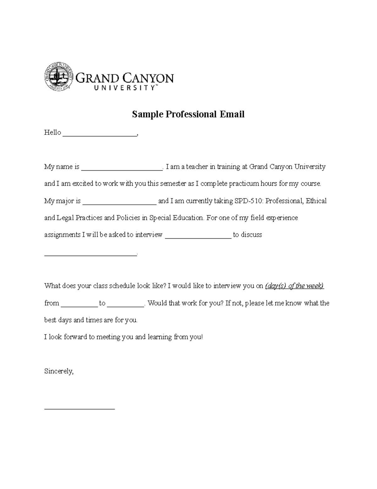 SPD-510-RS-T1-Sample Professional Email - Sample Professional Email ...