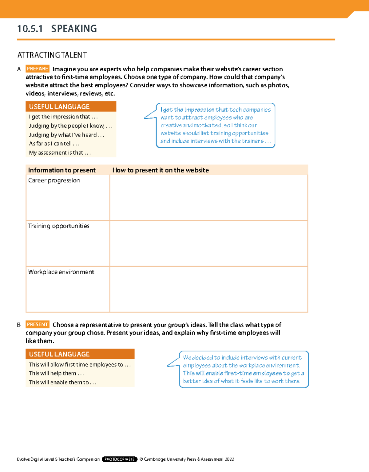 Evolve Digital Level 5 Worksheets 10 - ATTRACTING TALENT A PREPARE ...