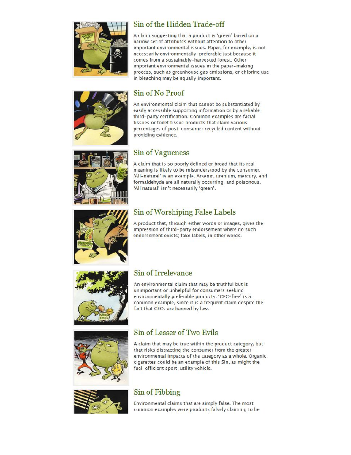 Seven sins of Greenwashing - ENVI08001 - Studocu