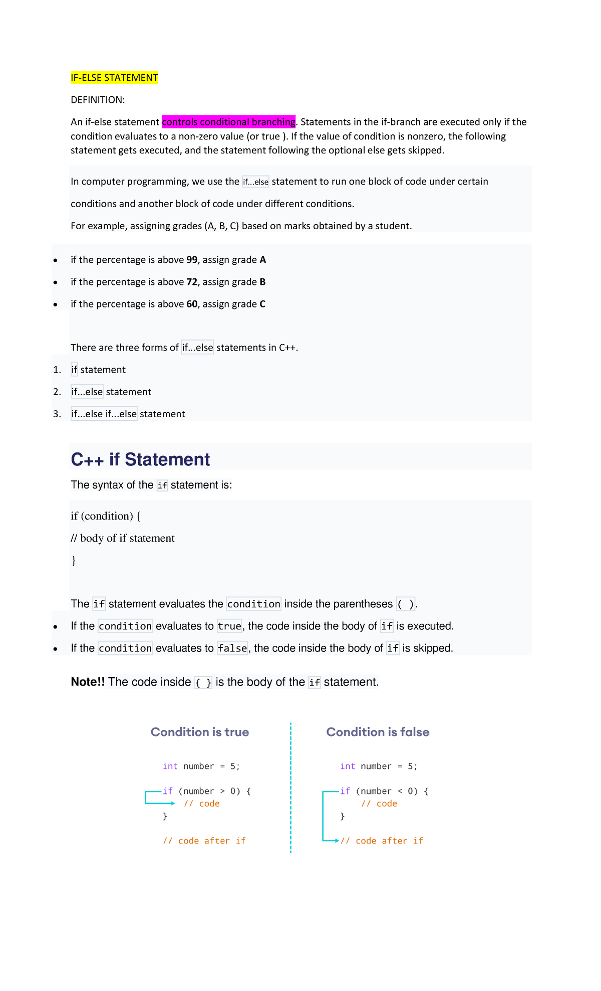 IF-ELSE Statement - IF-ELSE STATEMENT DEFINITION: An if-else statement ...