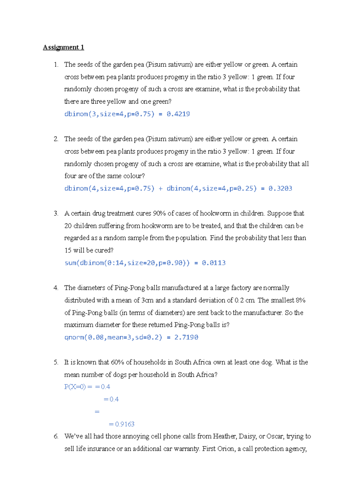 Past Assignments - Shows correct code for each question - Assi gnment 1 ...