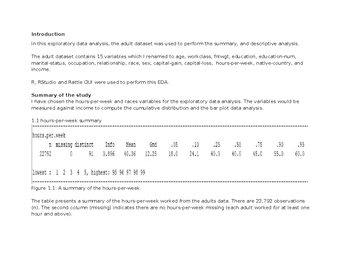 HW1 Solution - Introduction In this exploratory data analysis, the ...