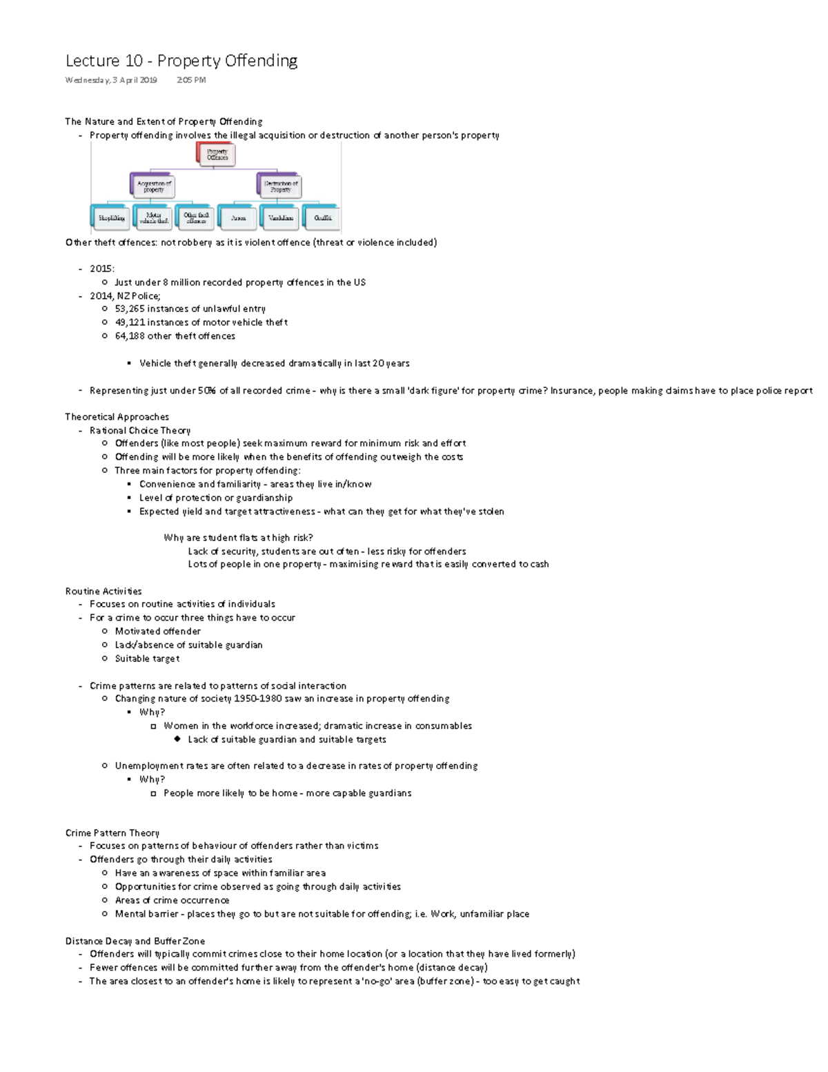 CRIM217 - Lecture Summary (#10) - Warning: TT: undefined function: 32 - Studocu