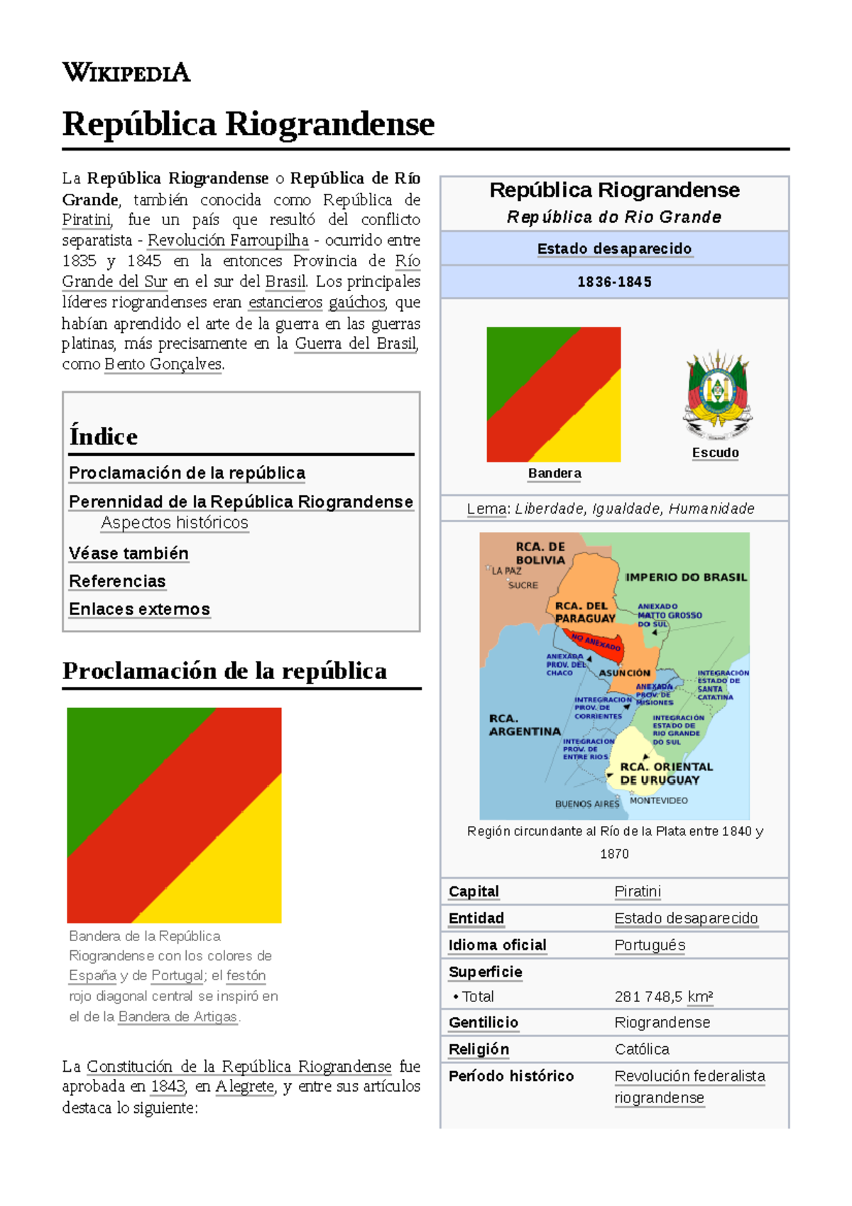 República Riograndense - República Riograndense República do Rio Grande ...