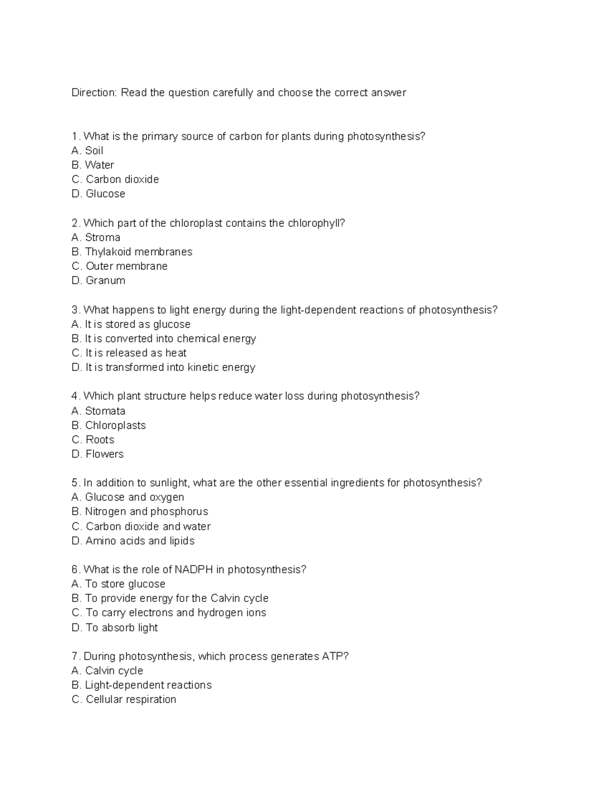 SCI11 - This set of multiple-choice questions explores key concepts of ...