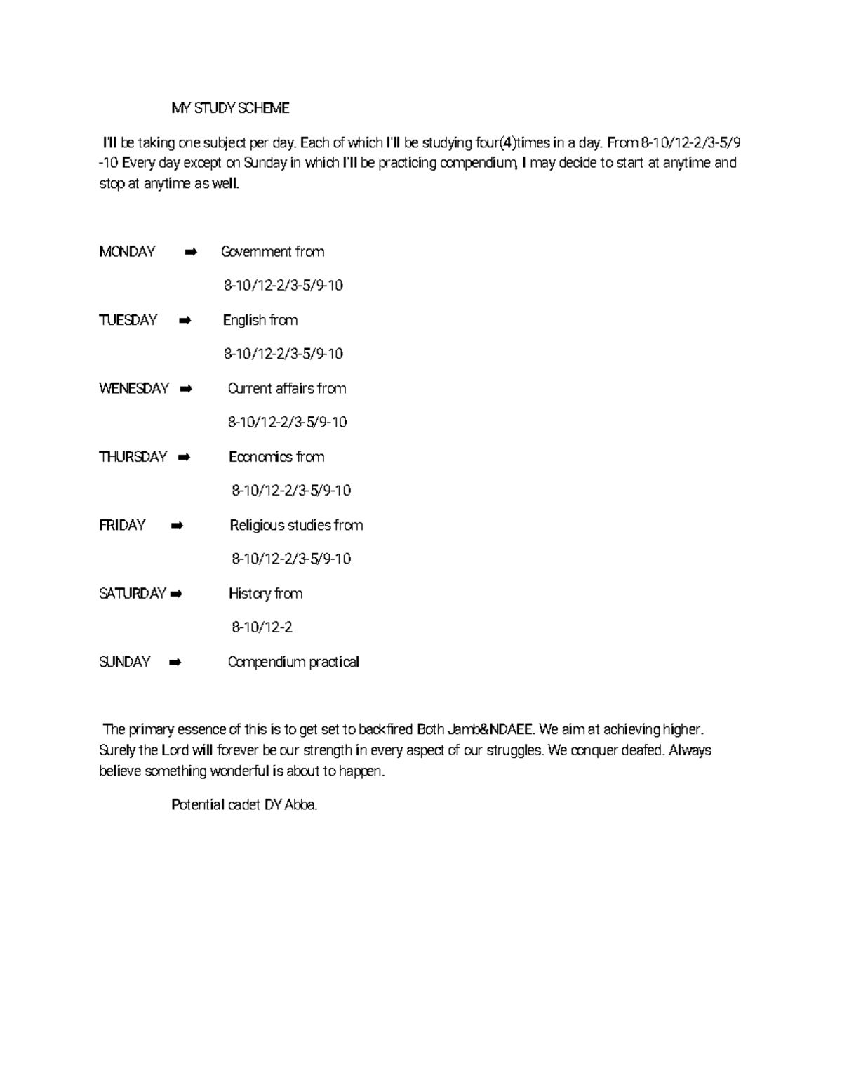 MY Study Scheme - MYSTUDYSCHEME I'llbetakingonesubjectperday ...