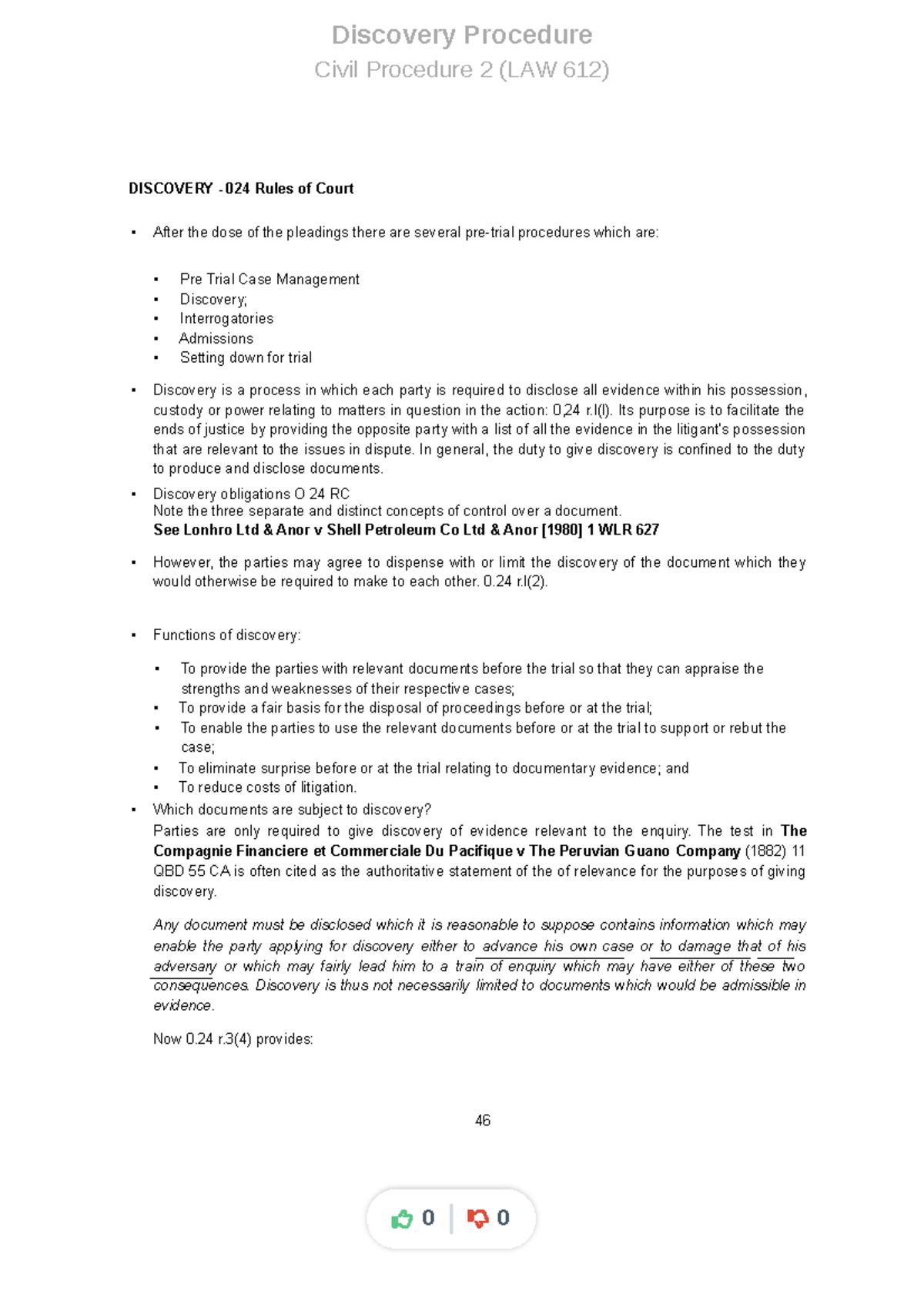 Discovery-procedure compress - Discovery Procedure Civil Procedure 2 ...