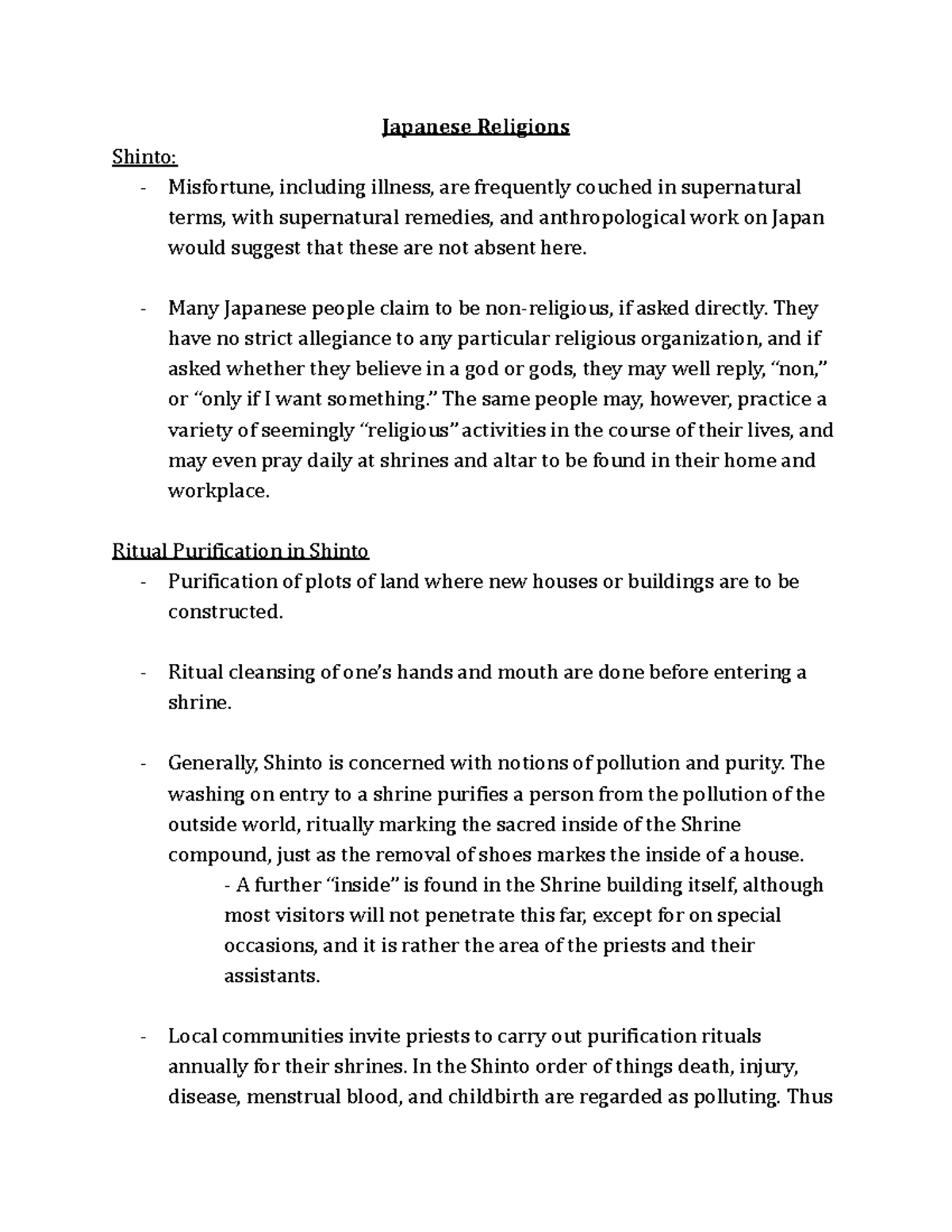 AP JP 2700 Japanese Religions Part 1 - Japanese Religions Shinto ...