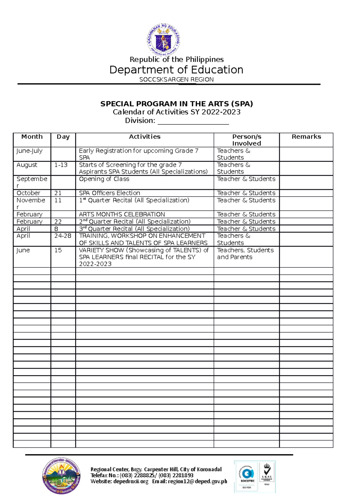 SPA-Activities-Template BASTA AMUNA AH KATARAKAA WATLIWAT HAHAHAH USTO ...