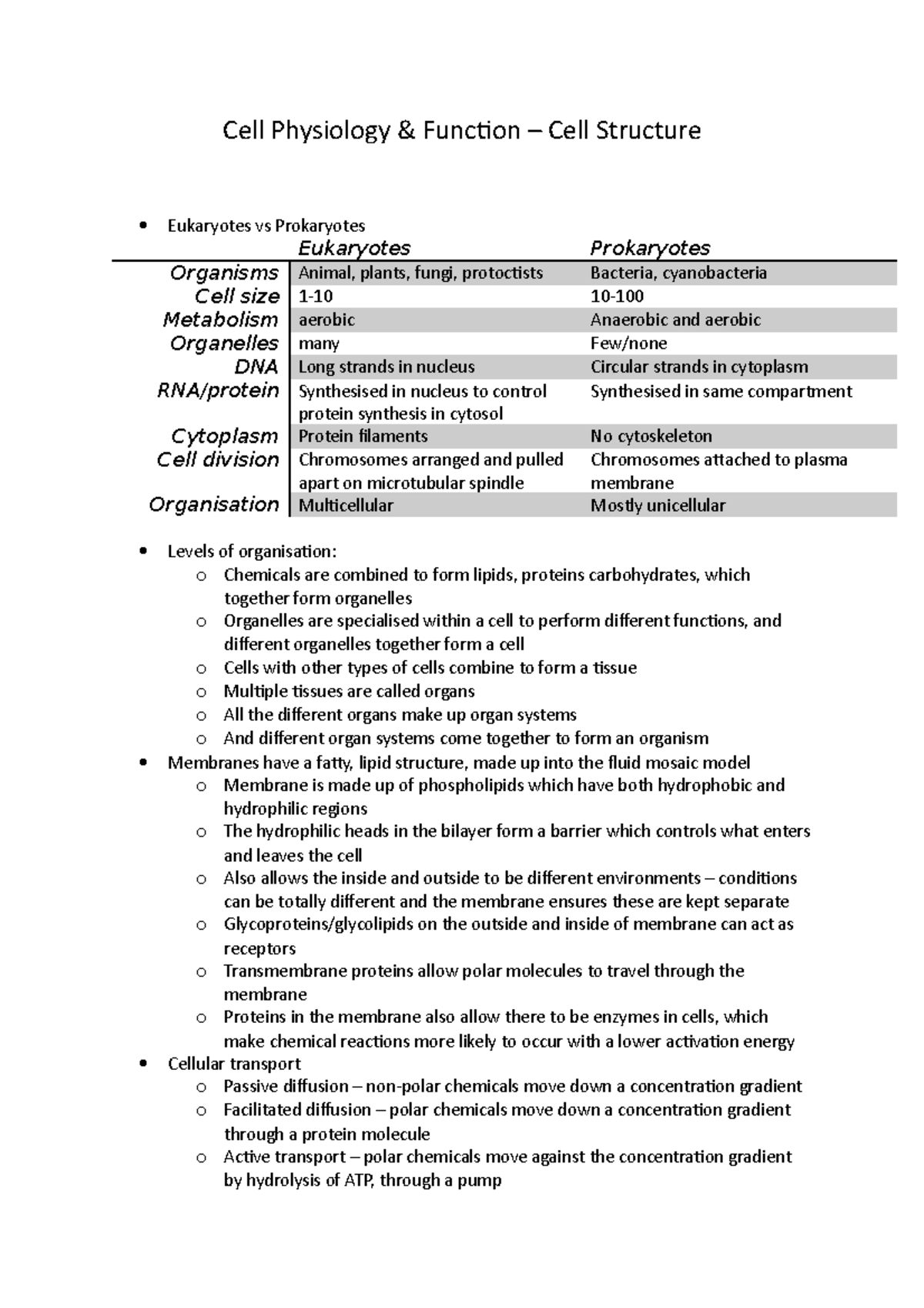 1-cell physiology function 1 - Cell Physiology & Function – Cell ...