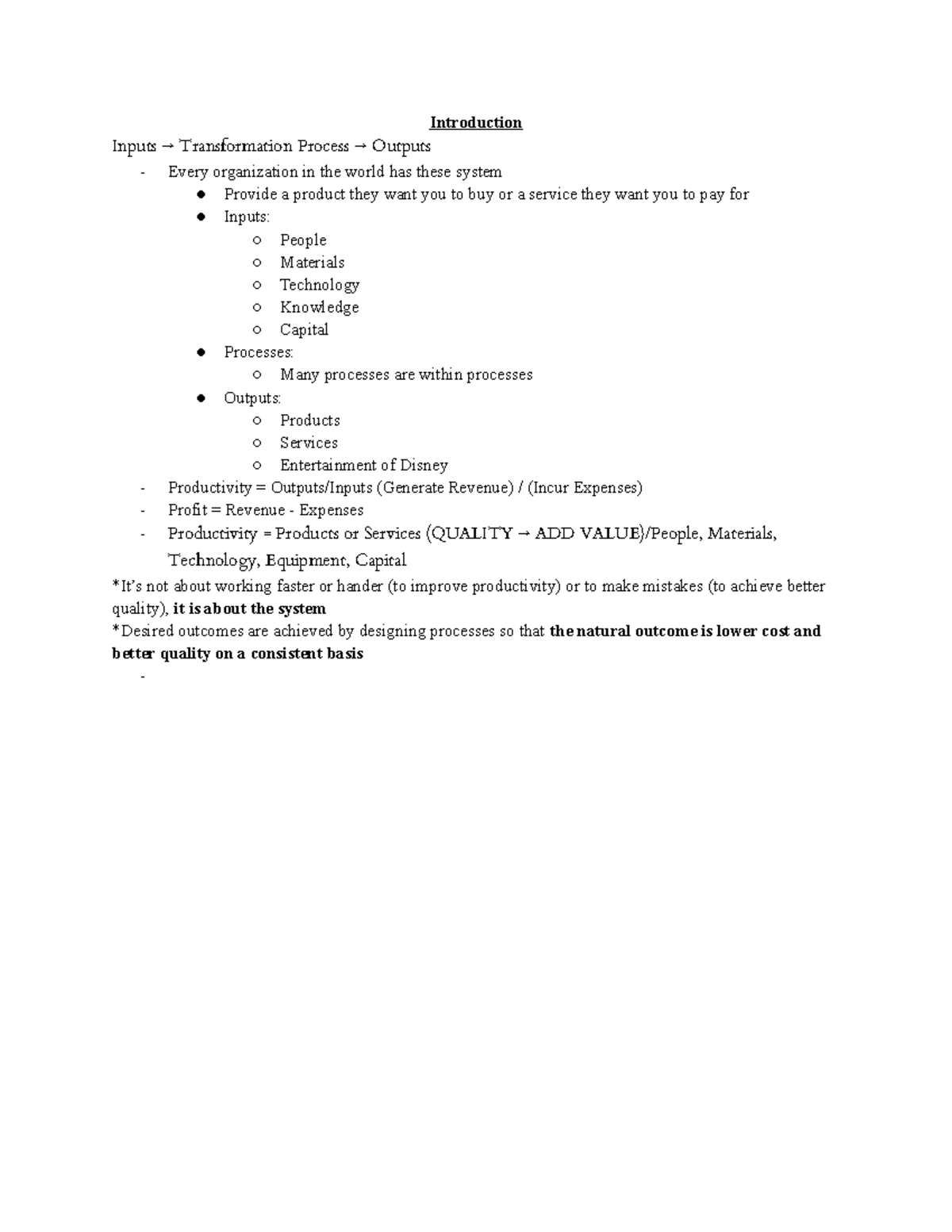 Introduction to Productivity and Quality Leadership-2 - Introduction ...