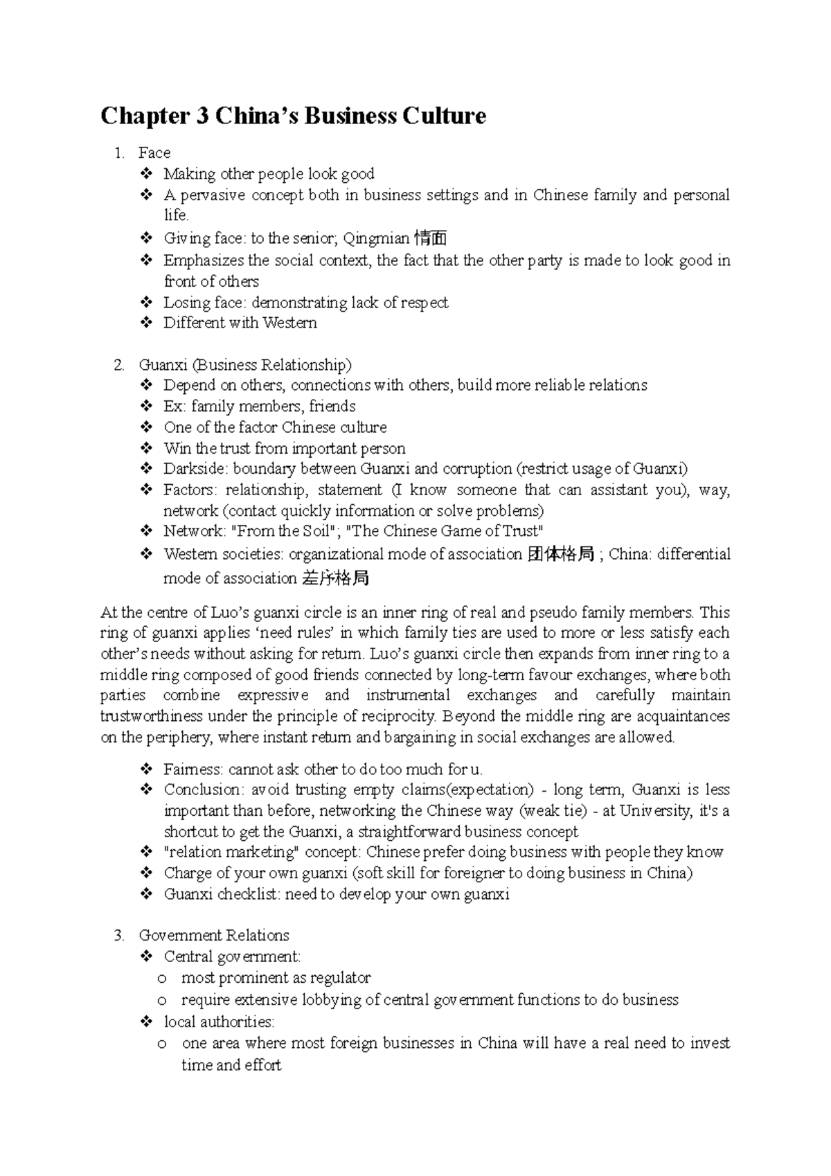 Chapter 3 China's Business Culture - Chapter 3 China’s Business Culture ...