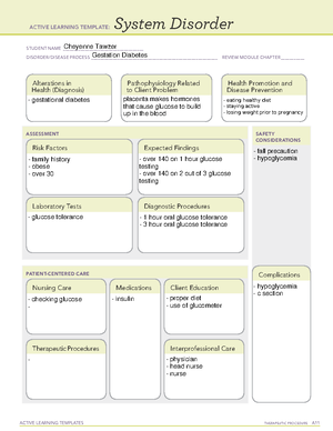 System disorder umbilical cord prolapse - ACTIVE LEARNING TEMPLATES ...
