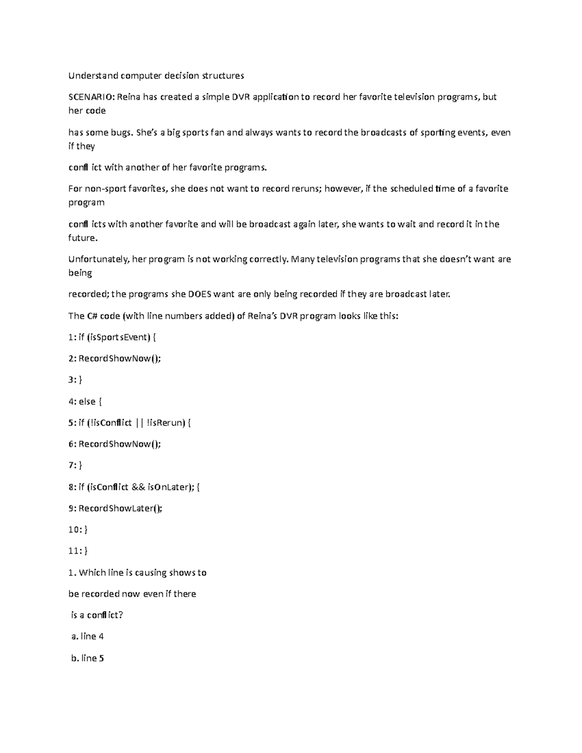 Understand computer decision structures - Understand computer decision ...