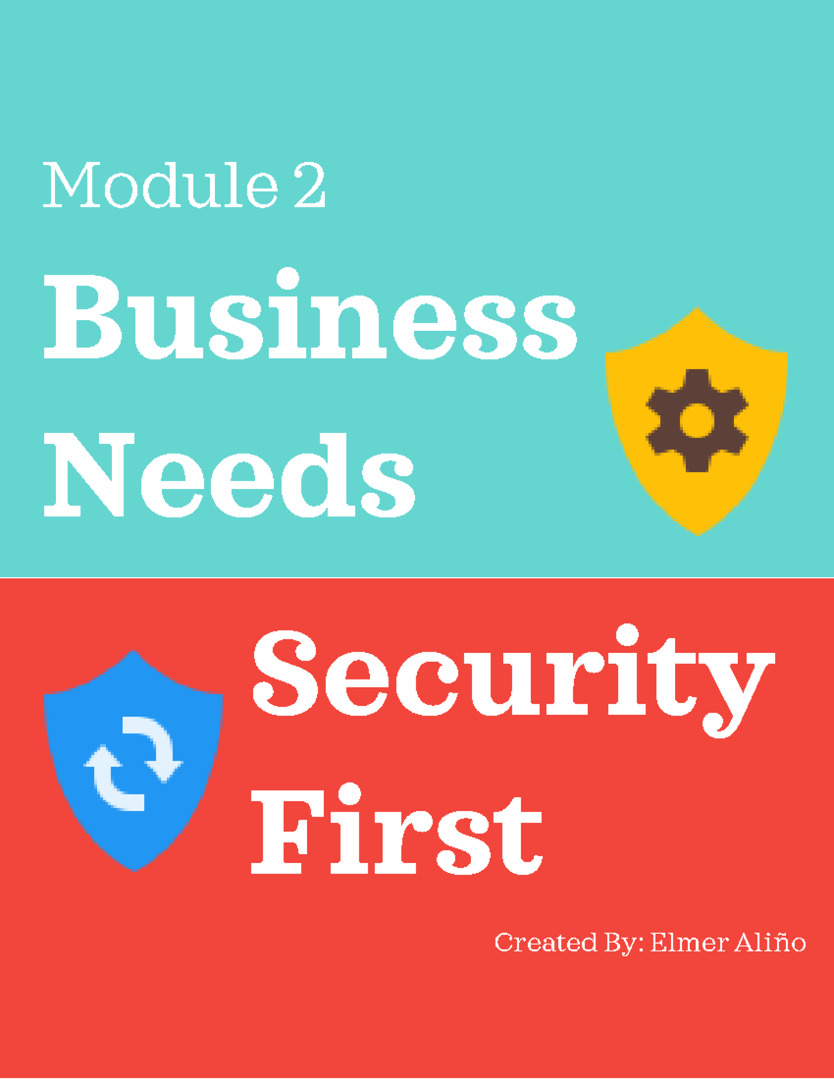 ITEC85 Module 2 - Module 2 Business Needs Security First Created By: Elmer AliÒo Objectives ...