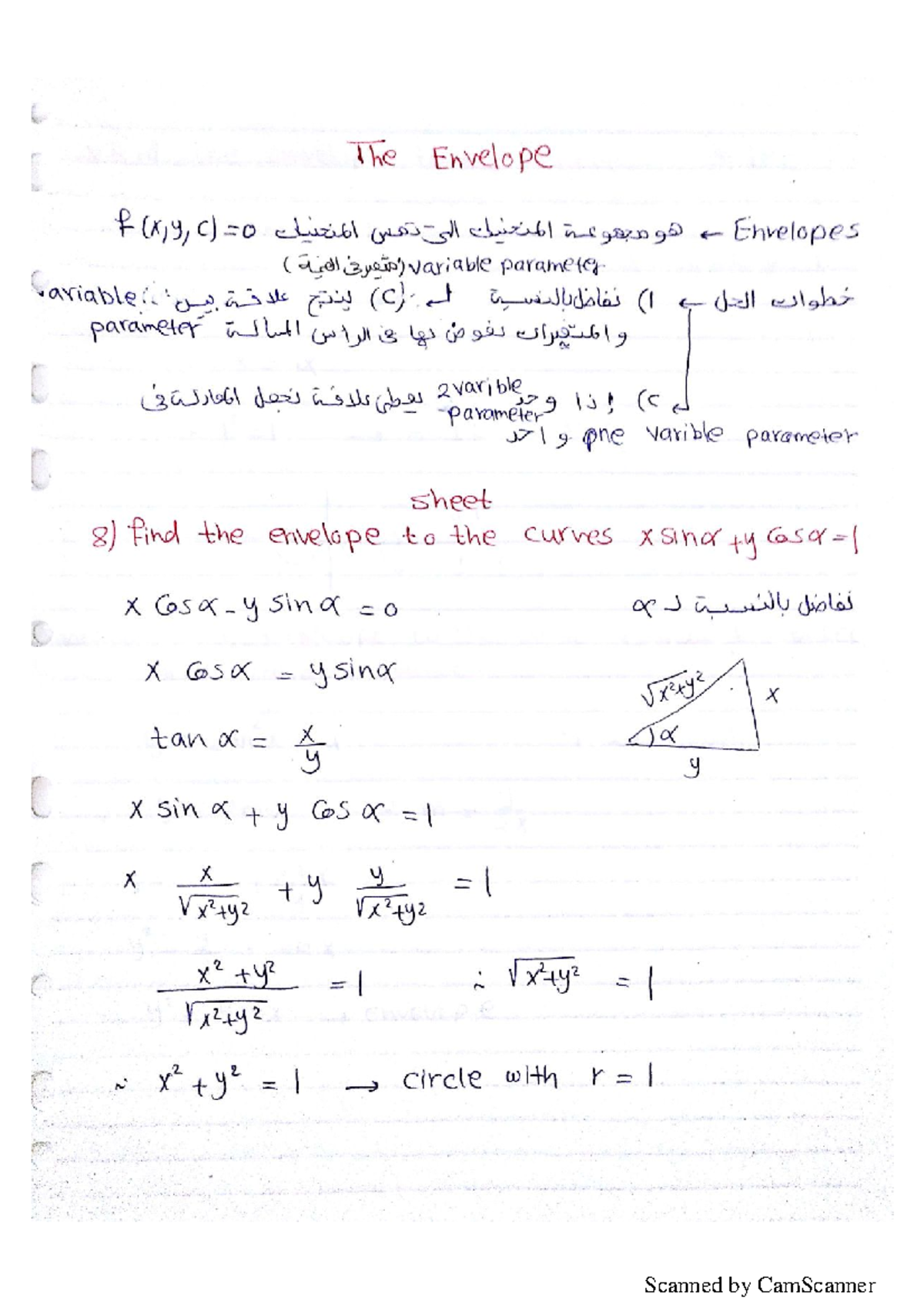 The envelop - Engineering mathematic(2a) - Studocu