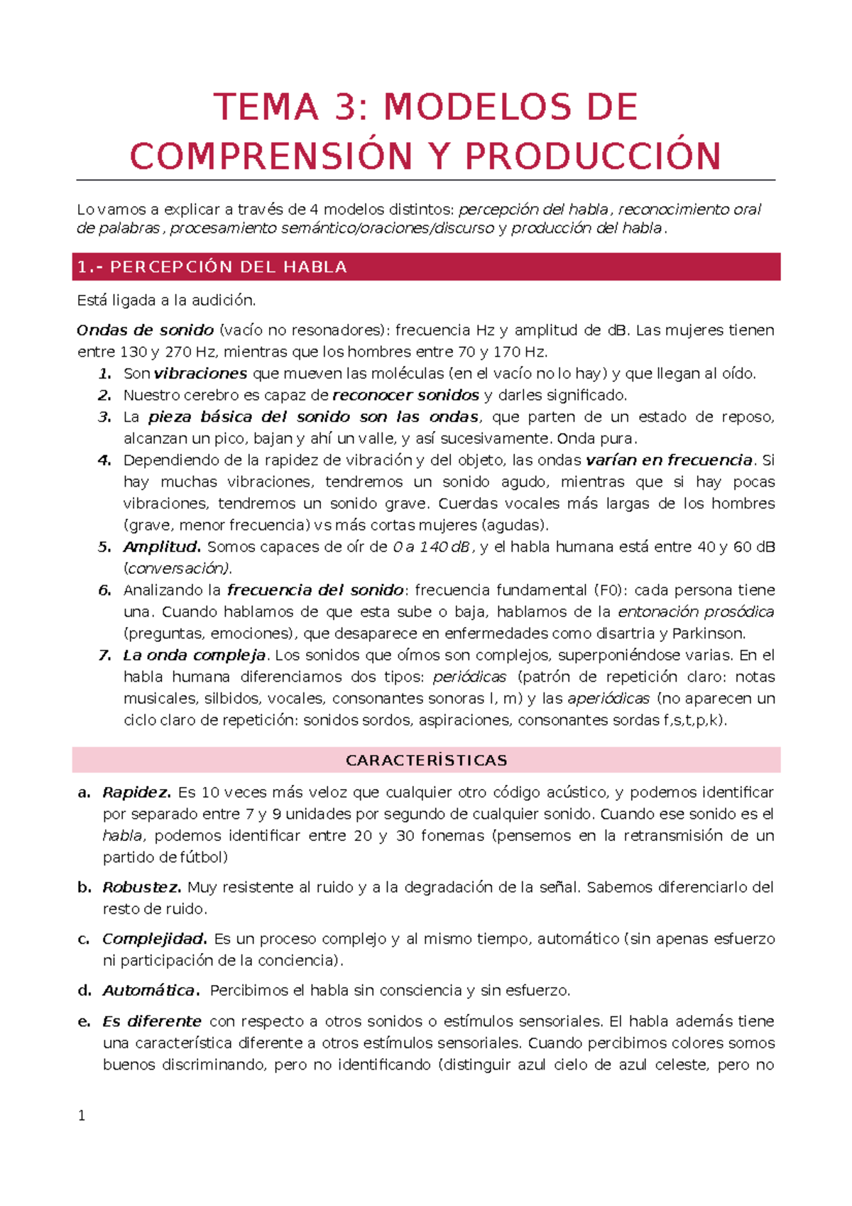Tema 3 - Pensamiento - TEMA 3: MODELOS DE COMPRENSIÓN Y PRODUCCIÓN Lo ...