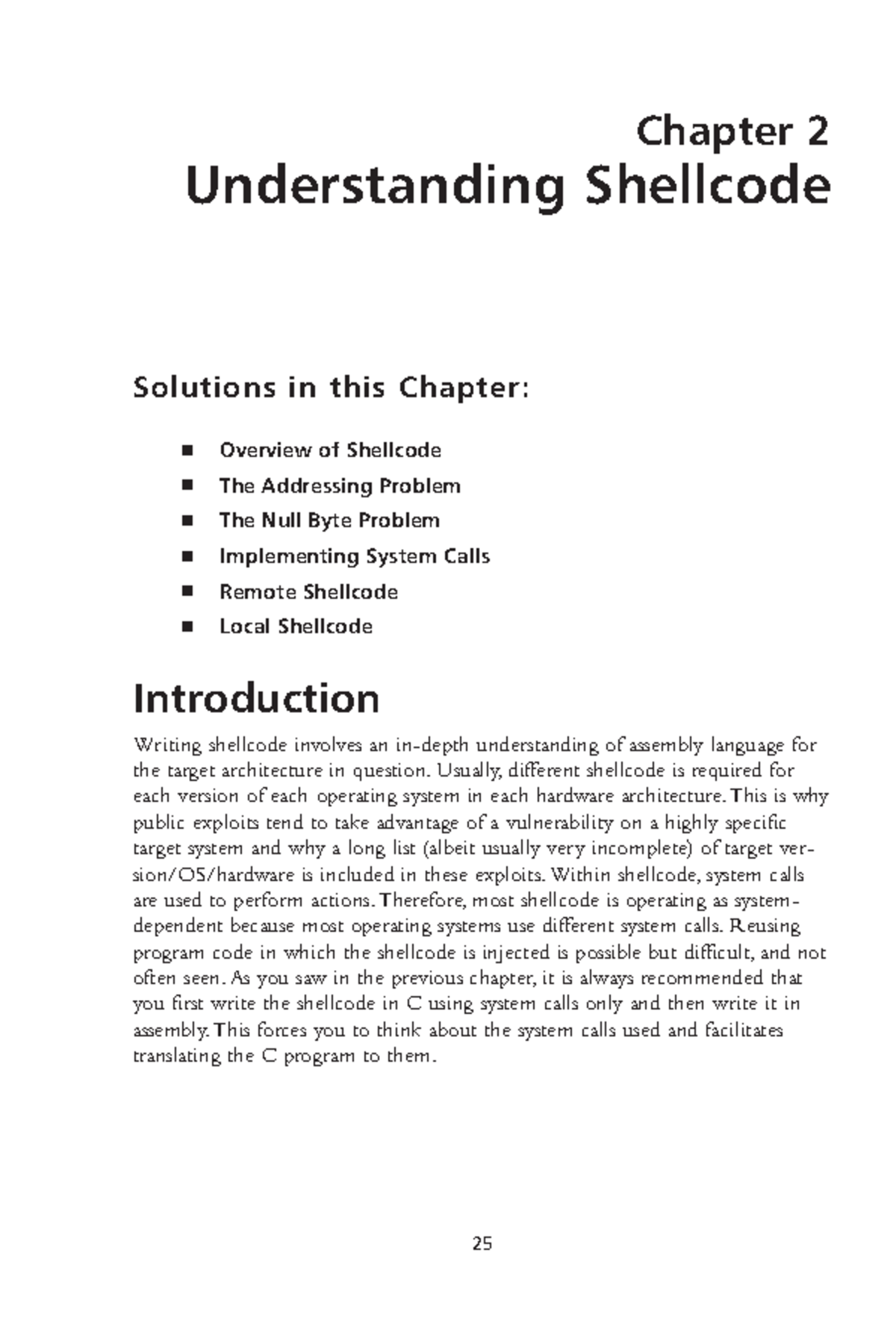 Chapter 02 - Understanding Shellcode - Chapter 2 Understanding Shellcode Solutions in this ...