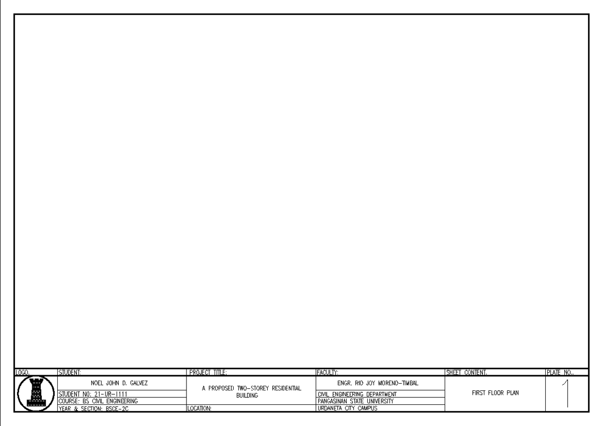 Title Block 1 - Bachelor of Science in Architecture - Studocu