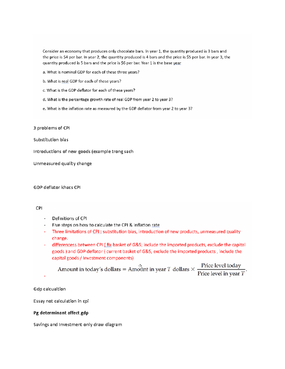 Macro revision - 3 problems of CPI Substitution bias Introductions of ...