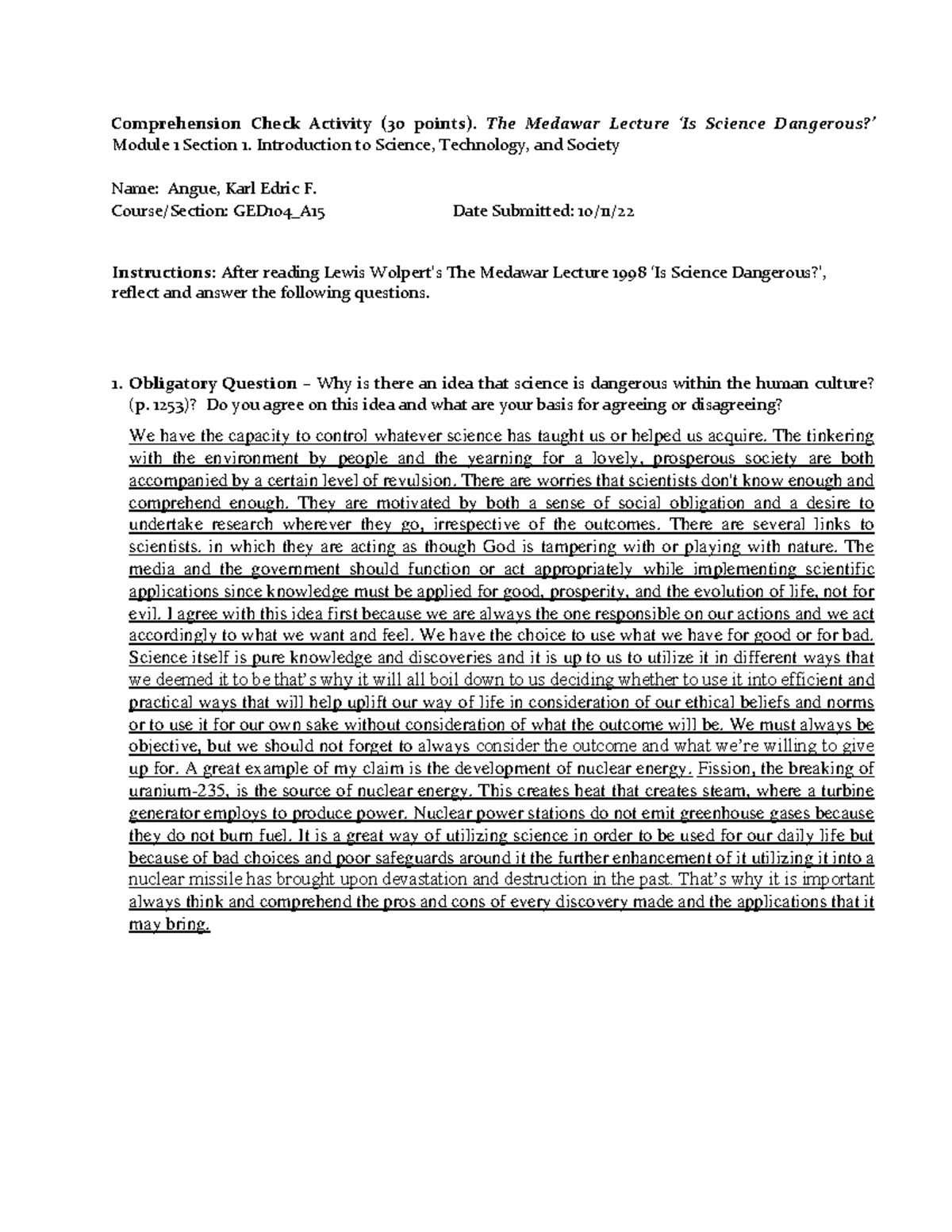 MRR 1 - Comprehension Check Questions SY 22-23 - Comprehension Check ...