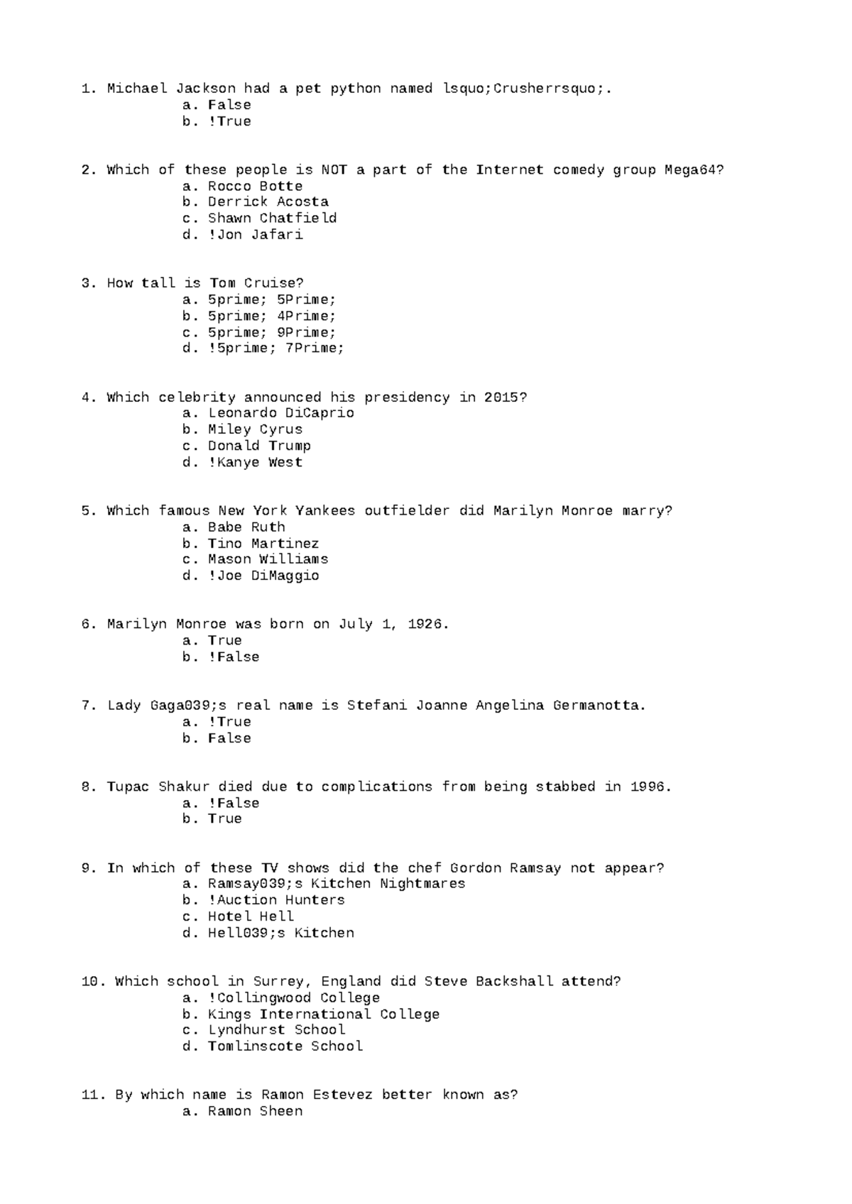 LAW275 Observation Fall 2019 3 - Michael Jackson had a pet python named ...
